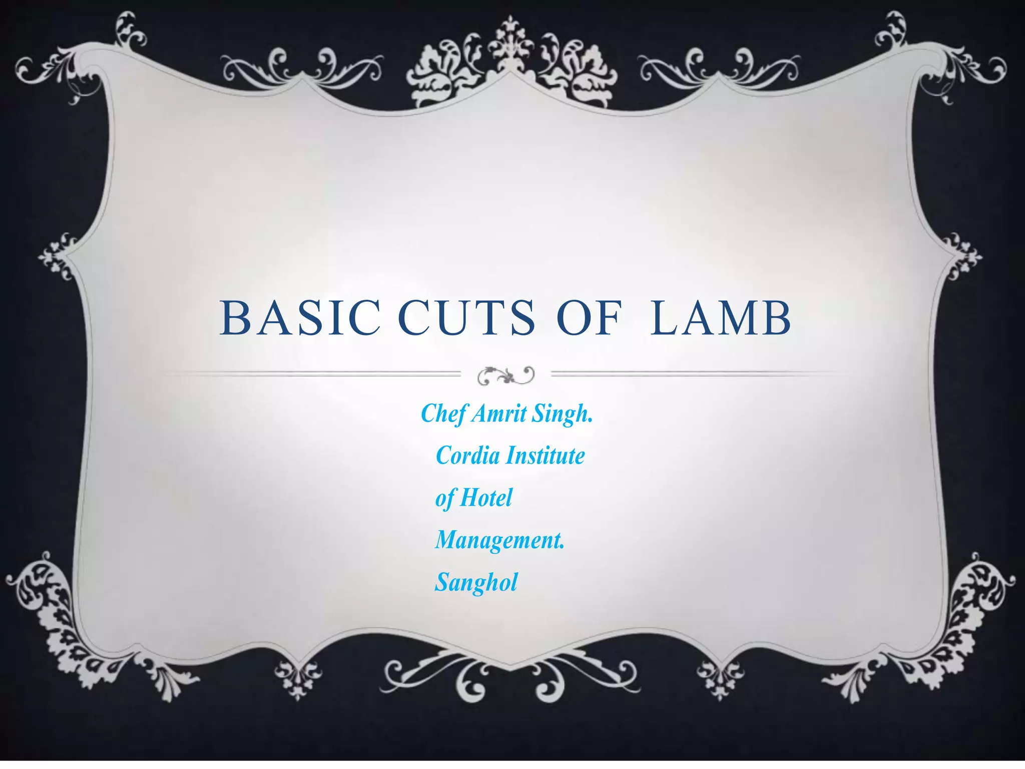 Basic cuts of lamb practical first (1) | PPT