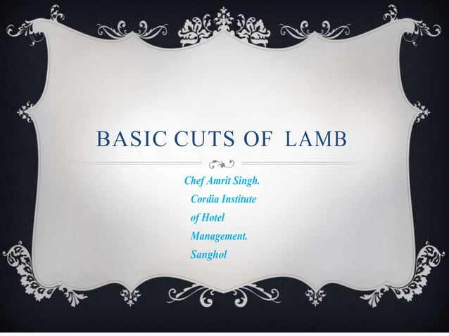 Basic cuts of lamb practical first (1) | PPT