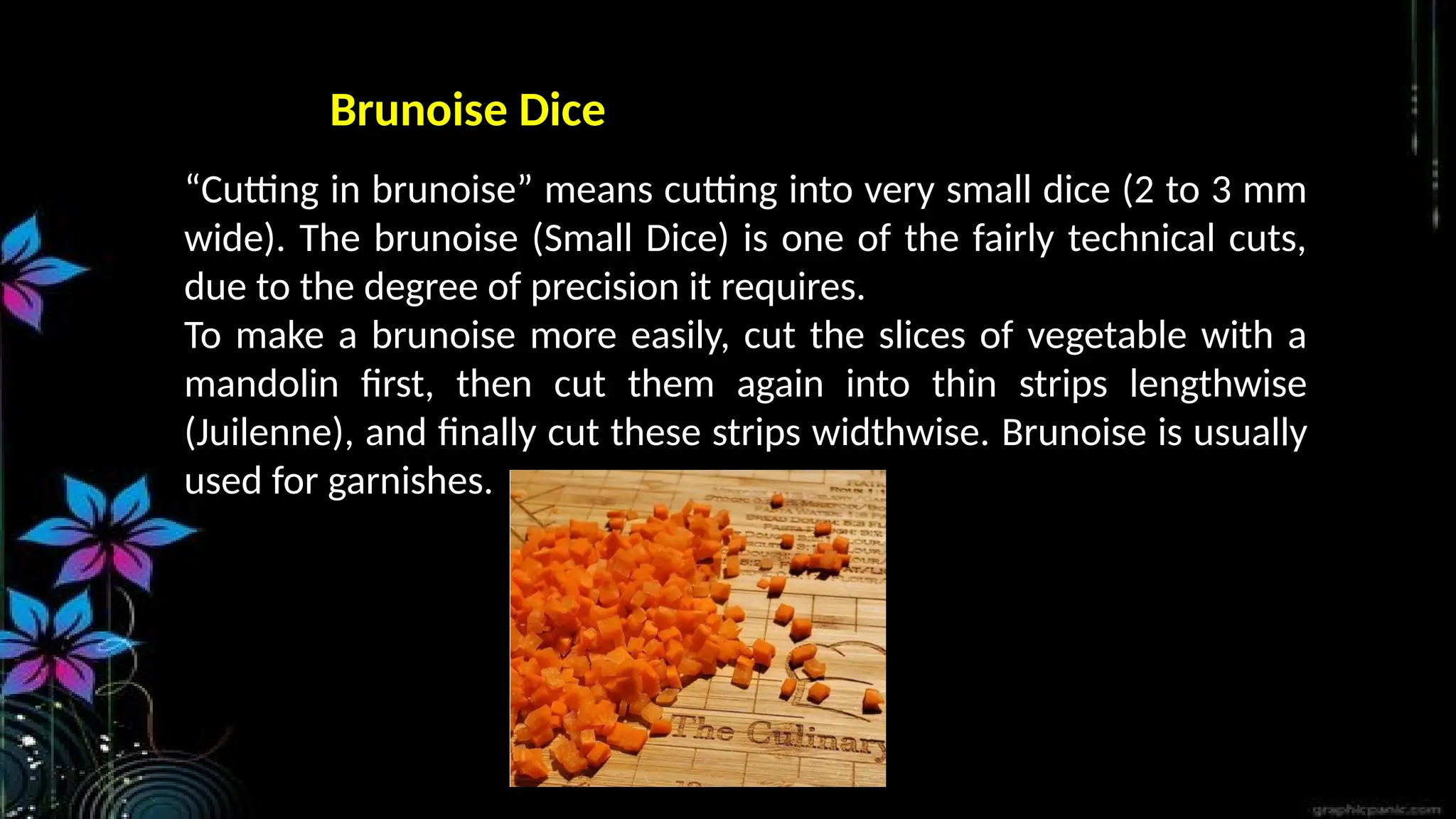 Basic Cutting Techniques of Fruits and Vegetables | PPTX