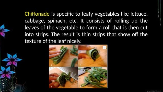 Basic Cutting Techniques of Fruits and Vegetables | PPTX