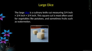 Basic Cutting Techniques of Fruits and Vegetables | PPTX