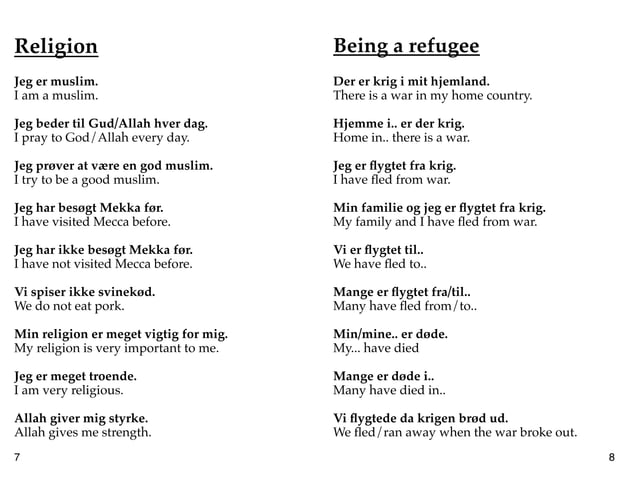 Basic danish phrases | PDF