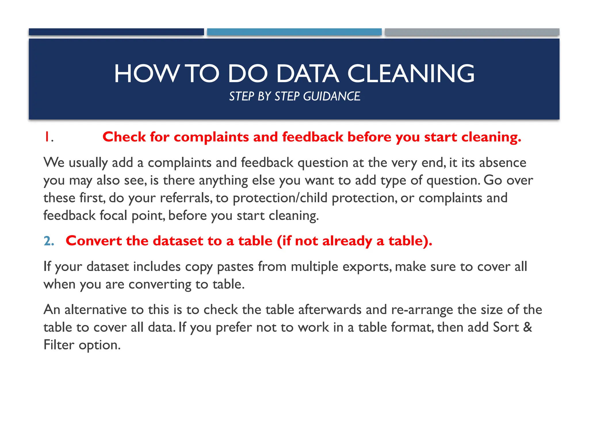 BASIC DATA ANALYSIS USING MICROSOFT EXCEL FOR M&E WORK | PPT