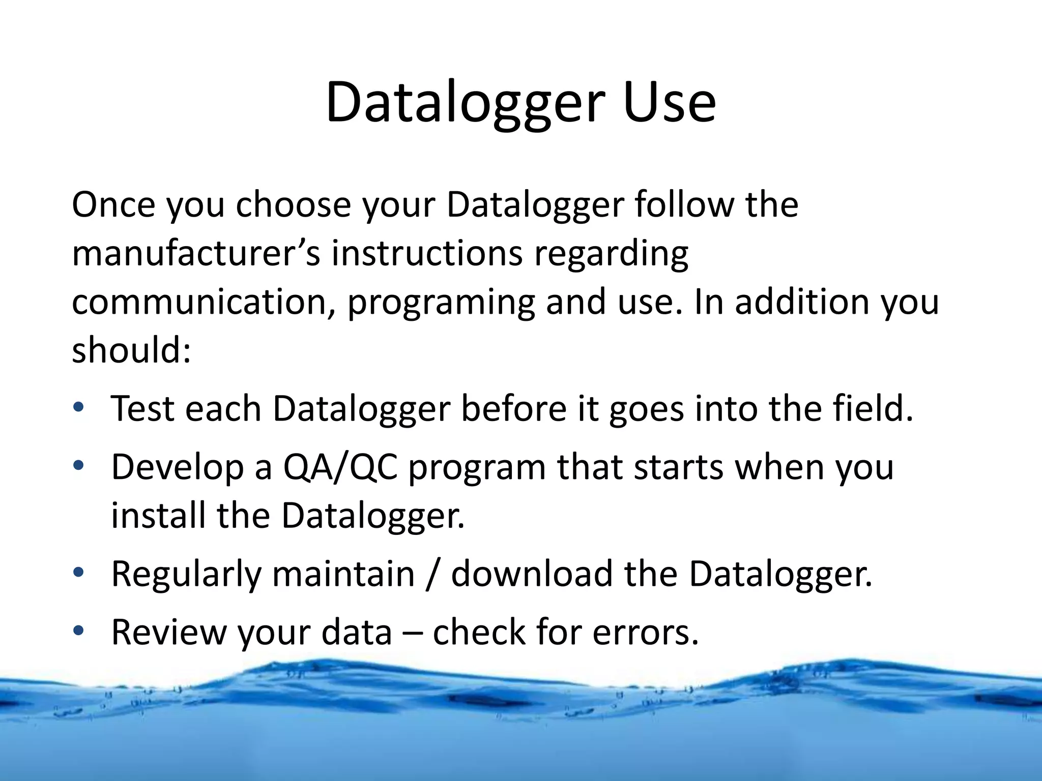 Basic Datalogger Water Level Measurement | PPTX