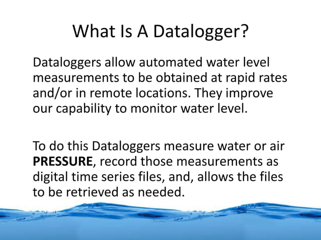 Basic Datalogger Water Level Measurement | PPTX | Internet for ...