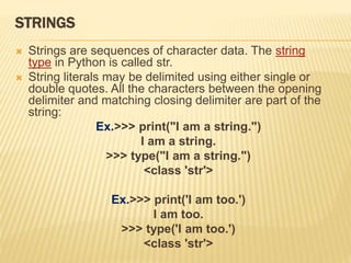 Basic data types in python | PPT