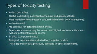Basic definition and types of toxicology | PPTX