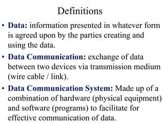 Basic Definitions.pdf This pdf discusses the topics of DCCN | PDF | Computer Networking | Computing