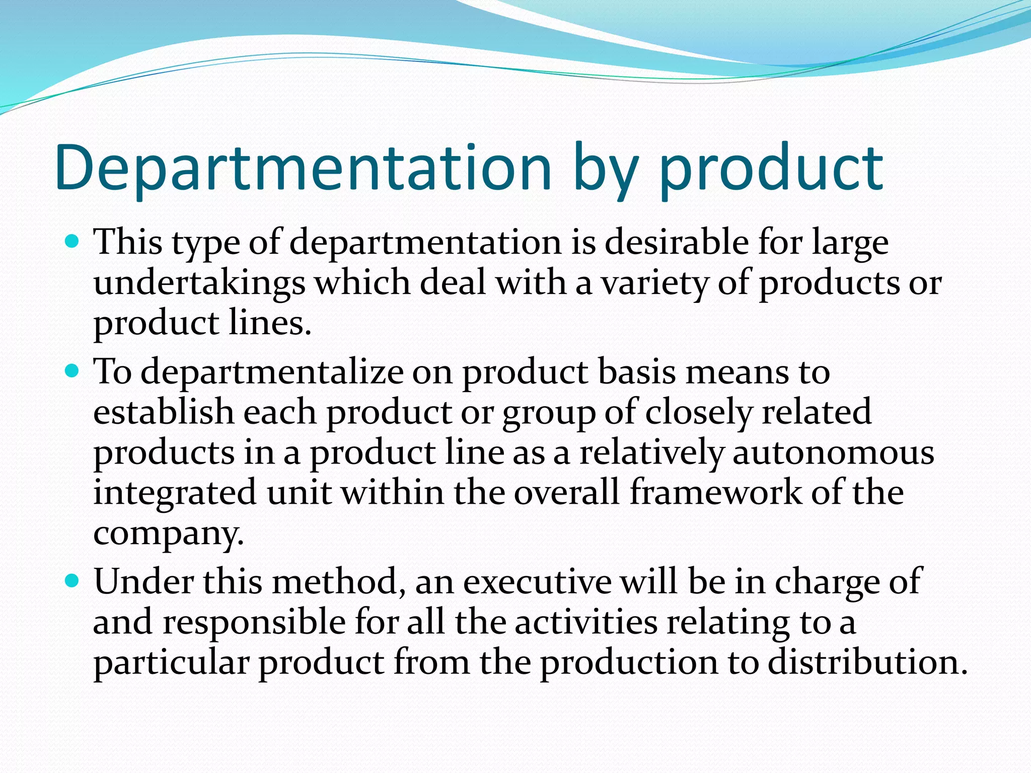 Basic departmentalization, line and staff concept | PPTX
