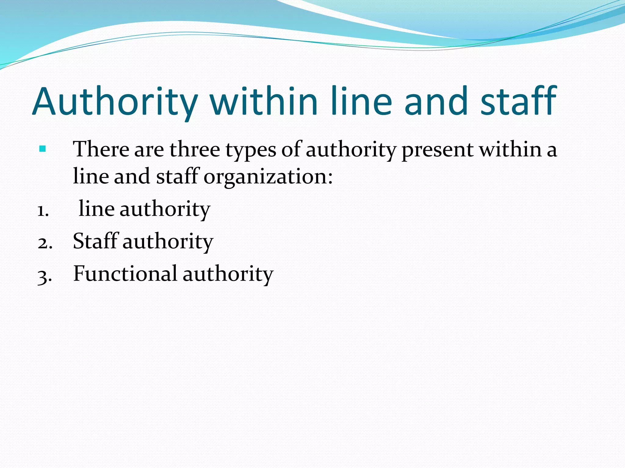 Basic departmentalization, line and staff concept | PPTX