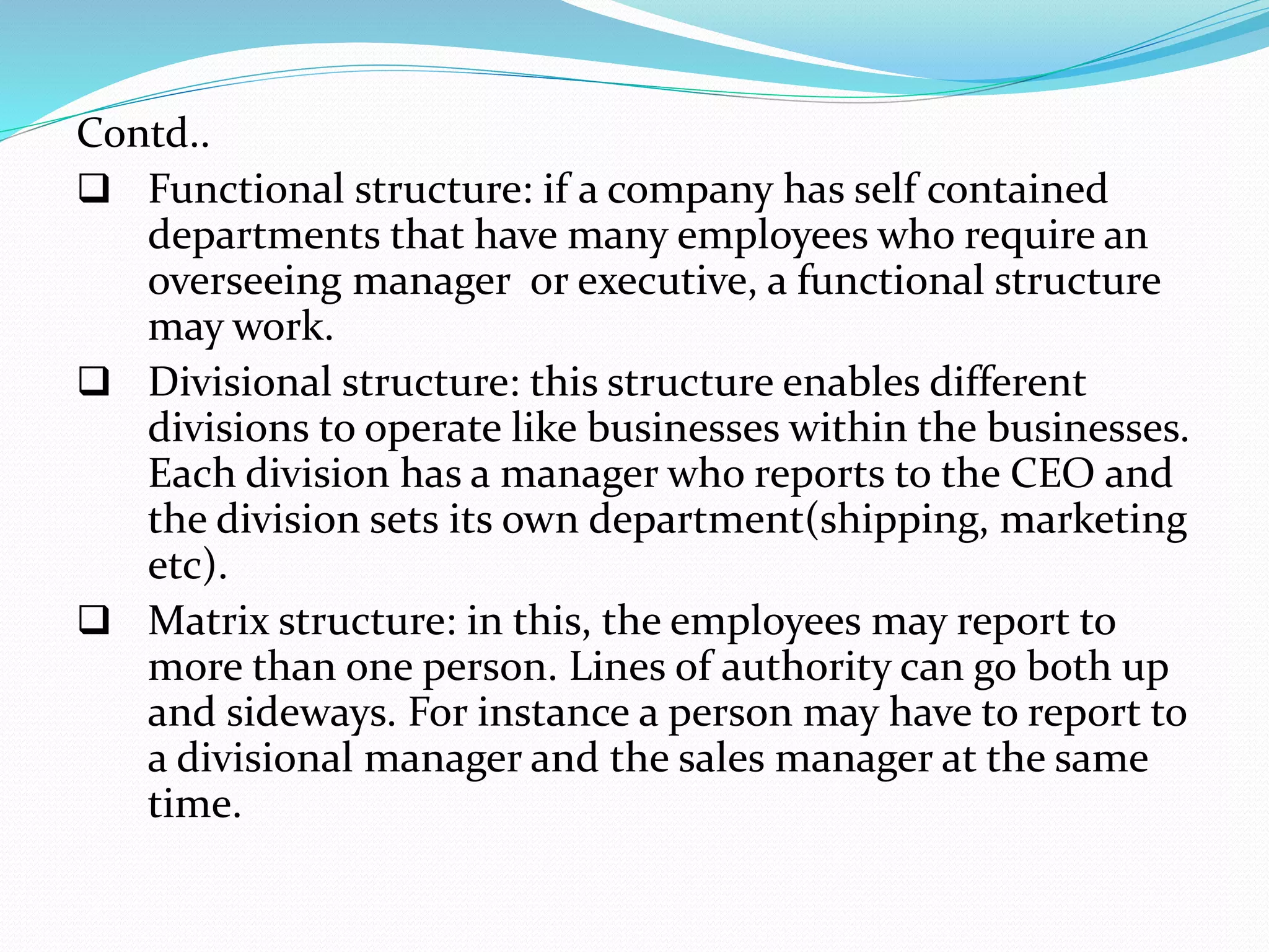 Basic departmentalization, line and staff concept | PPTX