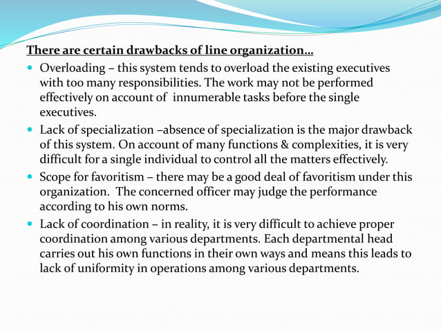 Basic departmentalization, line and staff concept | PPT