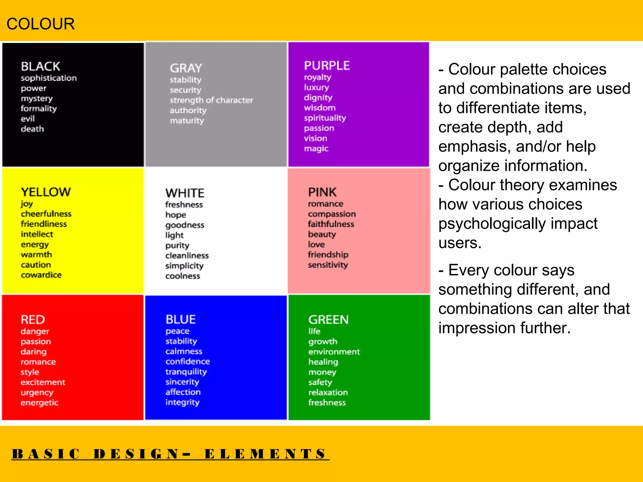 Basic Design : Elements & Principles