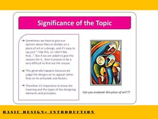 Basic Design : Elements & Principles | PPT