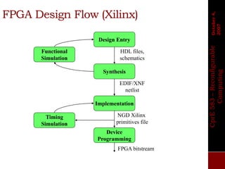 Basic Design Flow for Field Programmable Gate Arrays | PDF