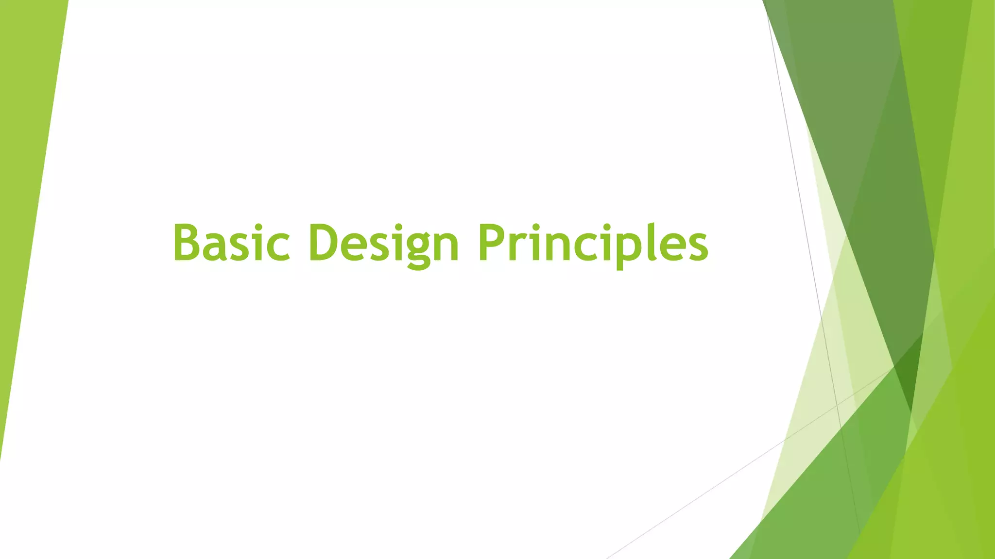 Basic design principles | PDF