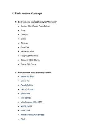 Basic Differences Between Winrunner And Qtp | DOC | Operating Systems ...