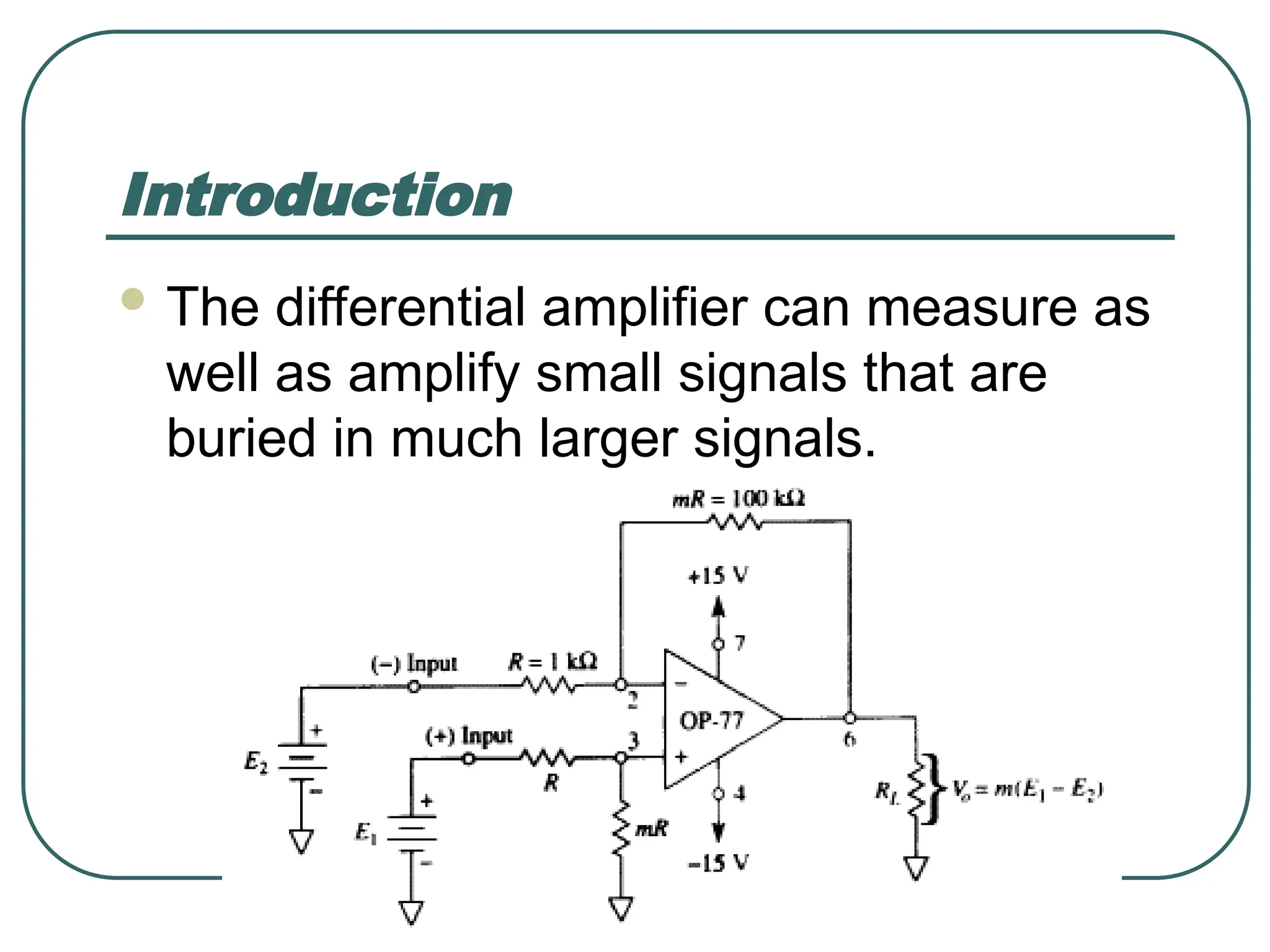 BASIC DIFFERENTIAL AMPLIFIER for ECE.ppt