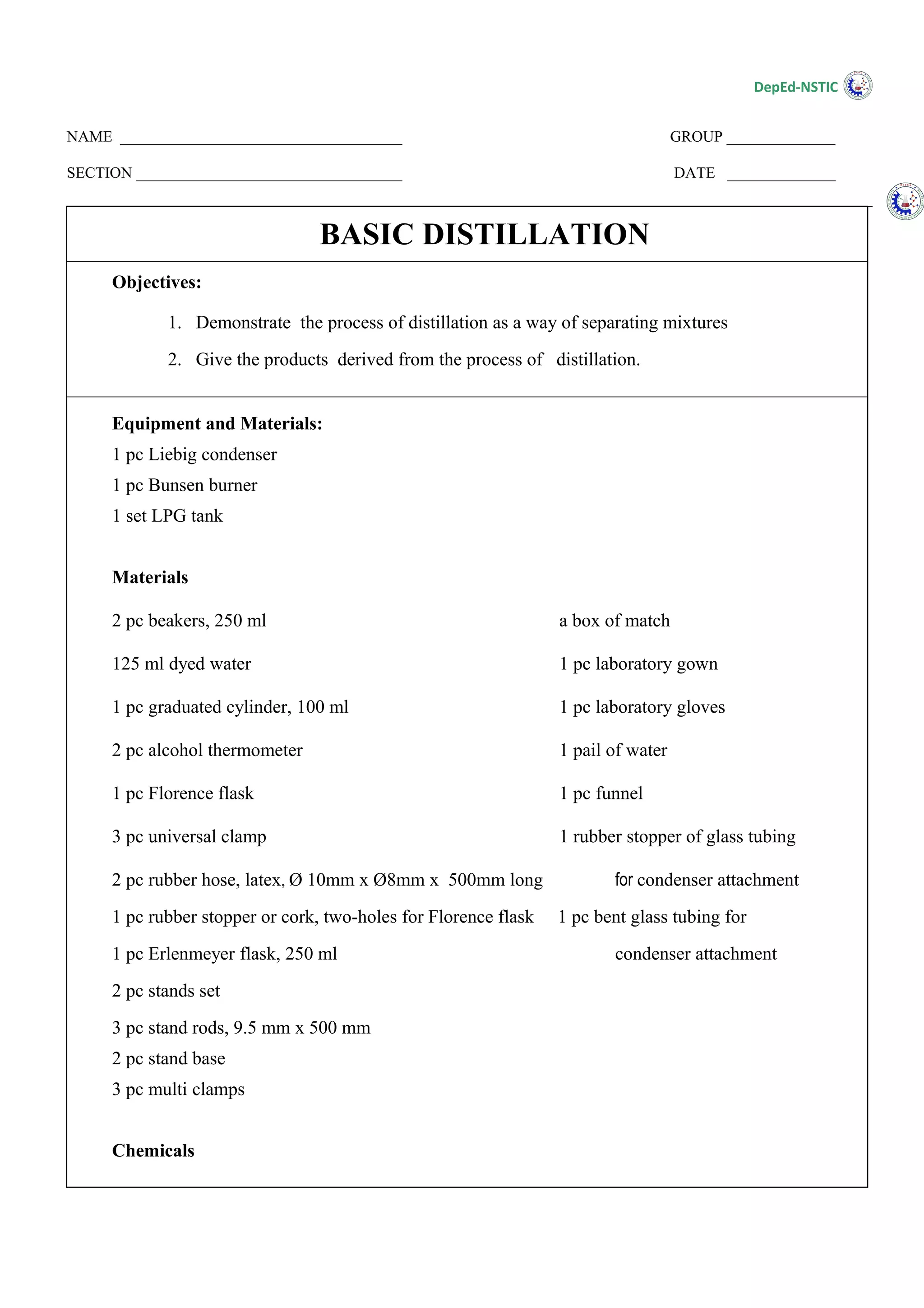 .Basic distillation | DOC