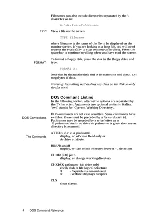 Basic dos commands | PDF