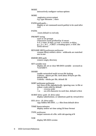 Basic dos commands | PDF