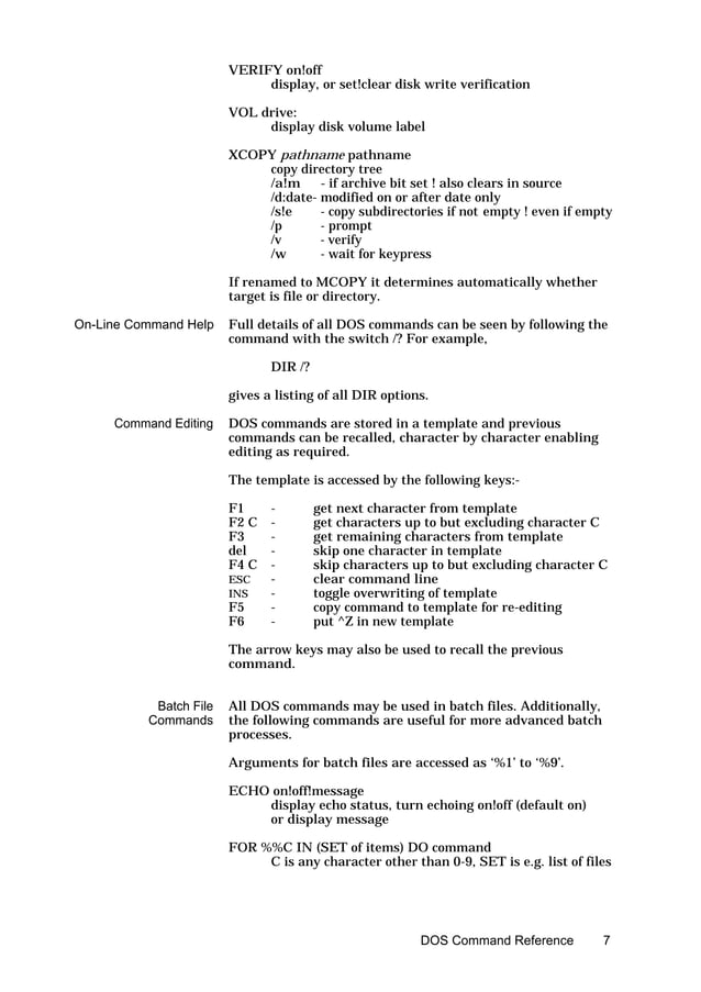 Basic dos commands | PDF