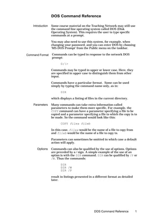 Basic dos commands | PDF