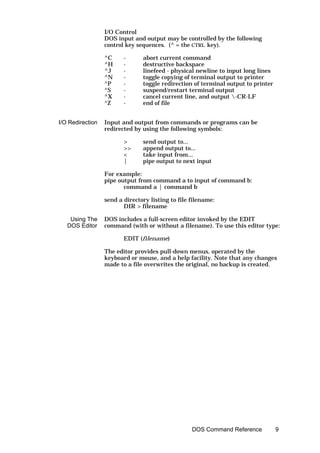 Basic dos commands | PDF