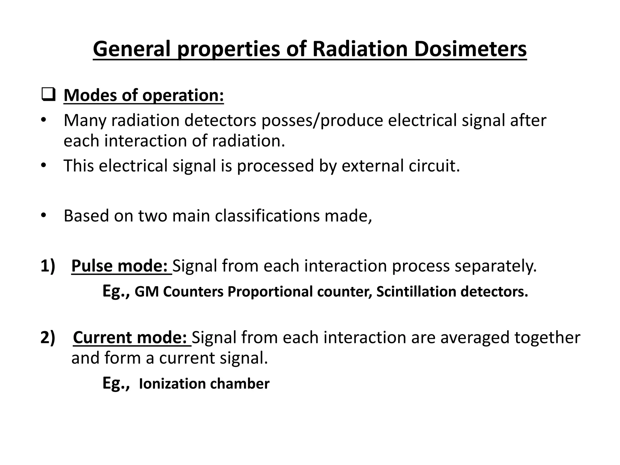 Basic dosimetric principle and dosimeters | PPTX