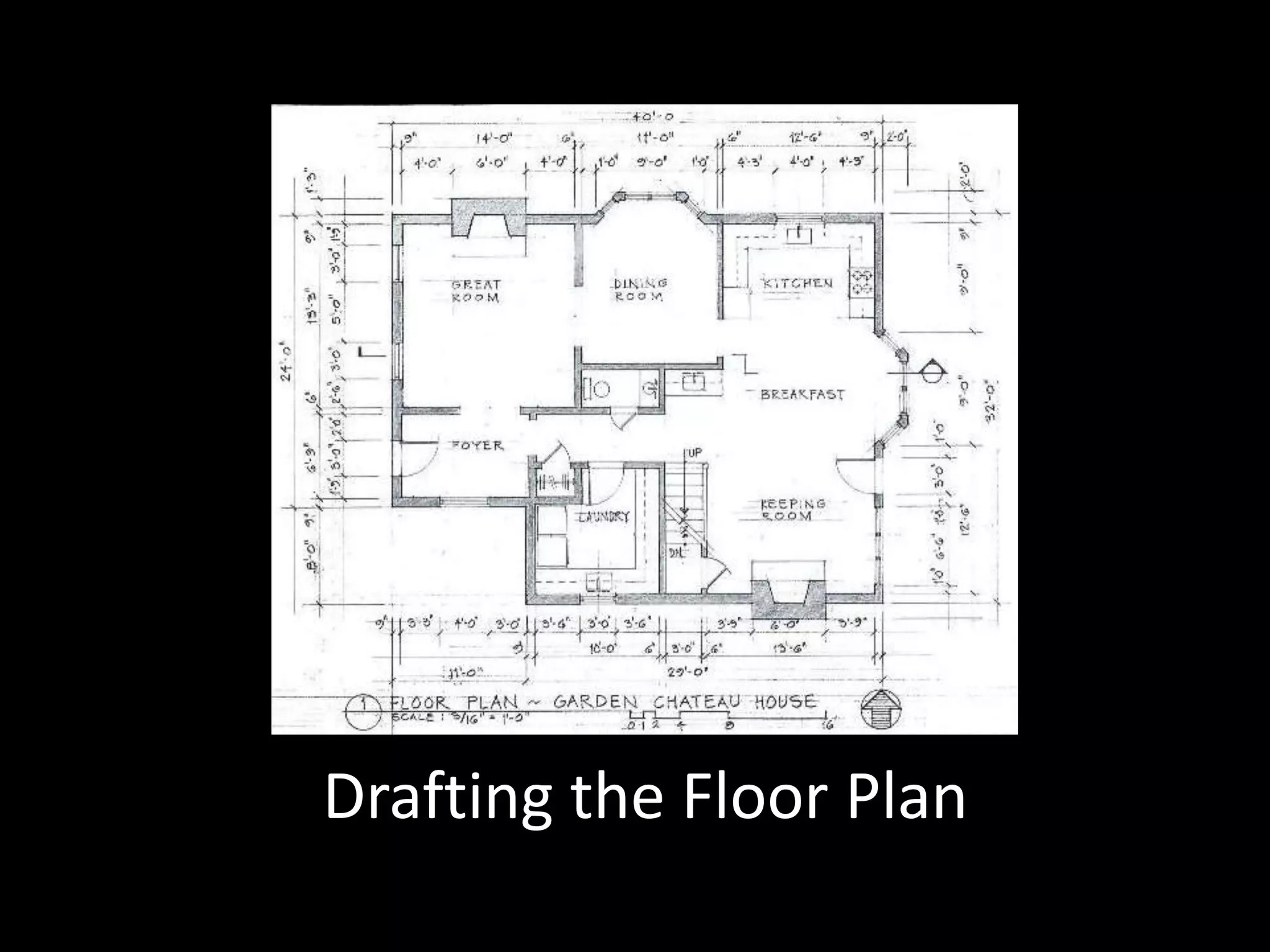 Basic drafting week 10 powerpoint drafting the house floor plan | PPTX ...