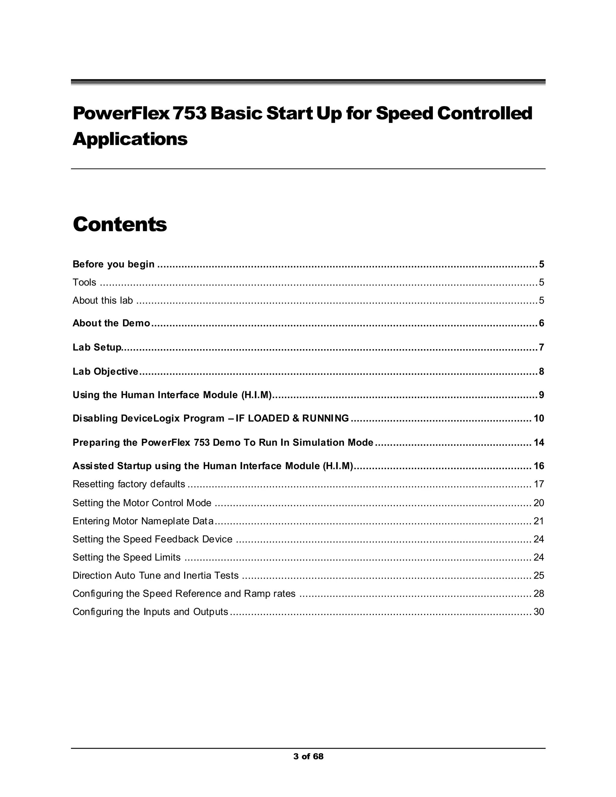 Basic drive programing pf753 | DOCX