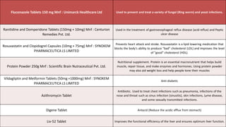 Basic drug with their uses (General medicine for medical store) | PDF