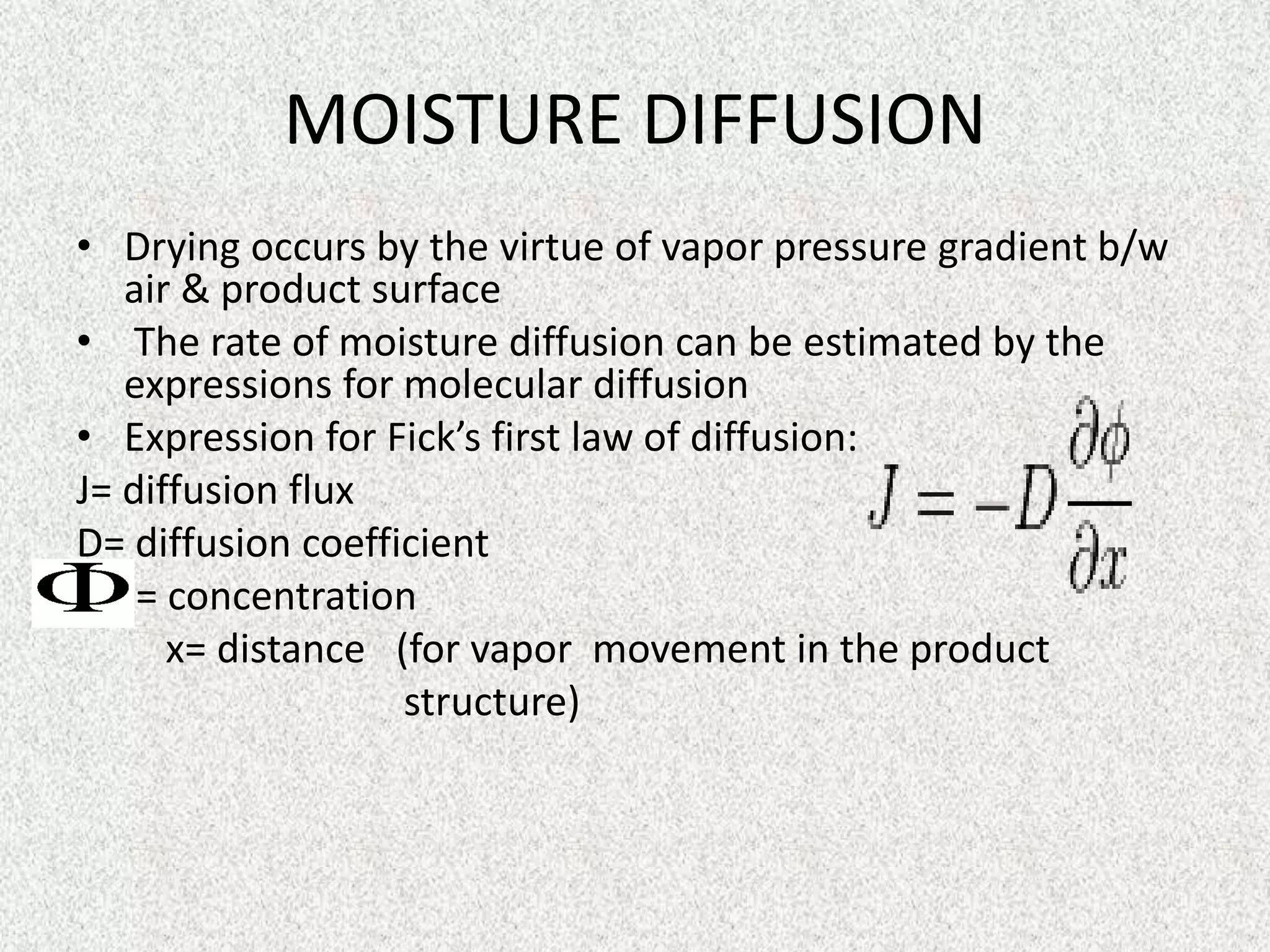 Theory of Drying(Food Engineering) | PPTX