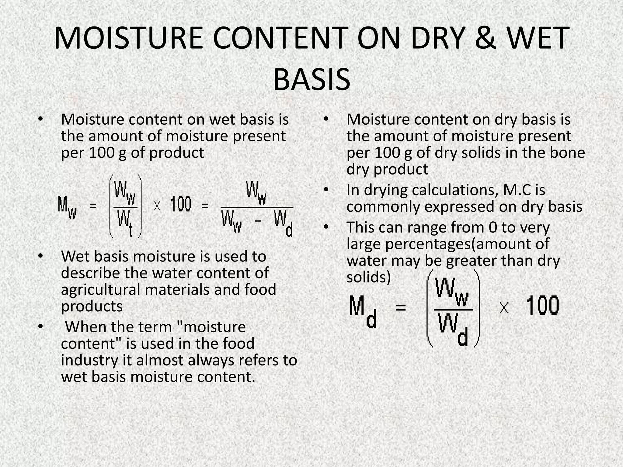 Theory of Drying(Food Engineering) | PPTX