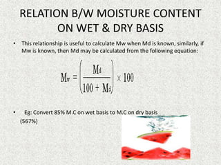 Theory of Drying(Food Engineering) | PPTX