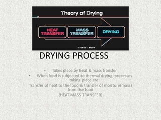 Theory of Drying(Food Engineering) | PPTX