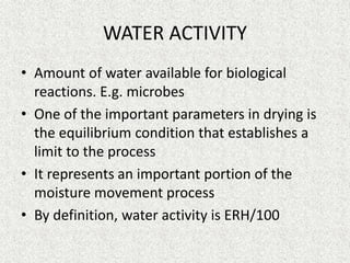 Theory of Drying(Food Engineering) | PPTX