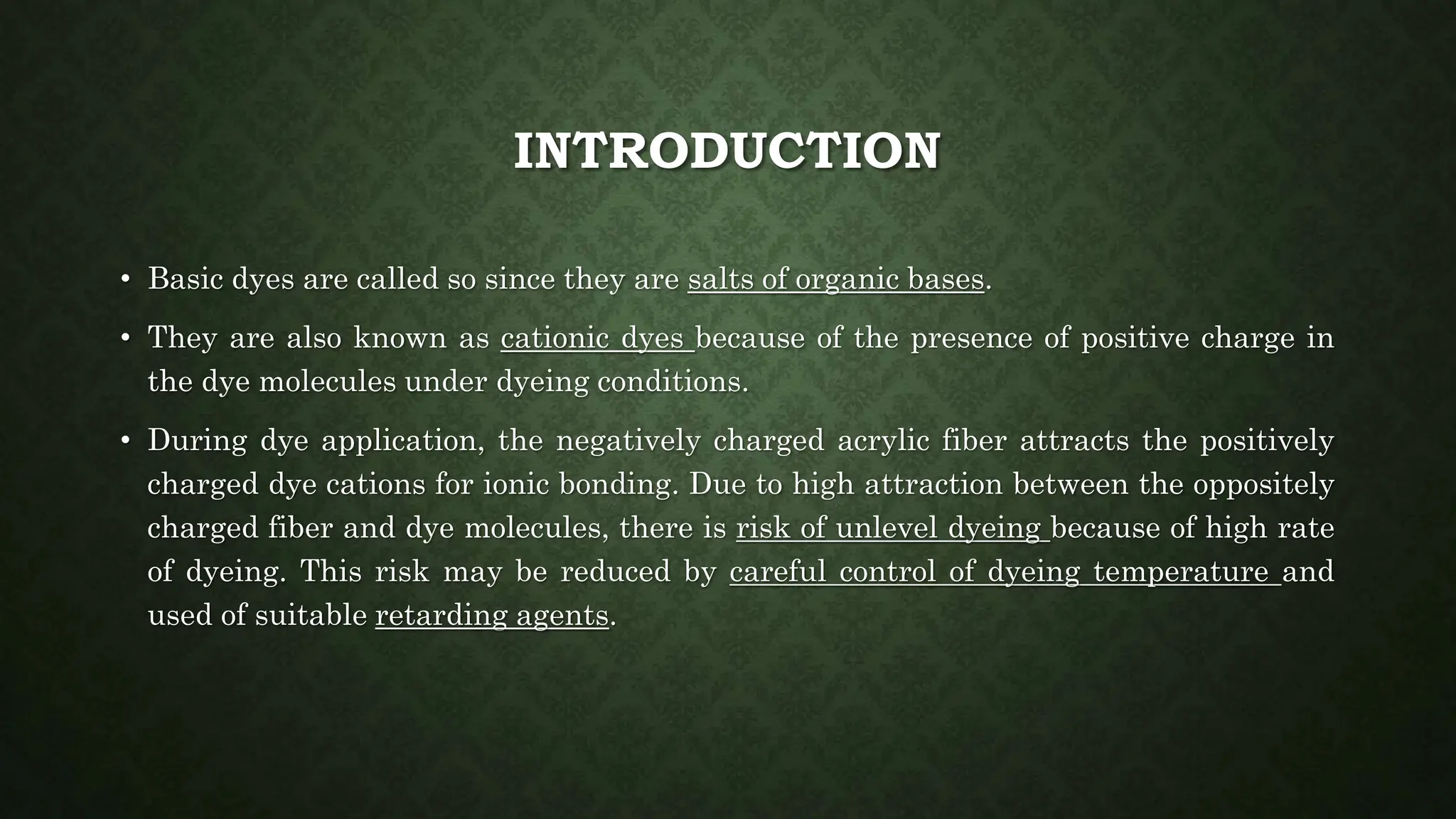 Basic dye application in textile industry.pptx | Free Download