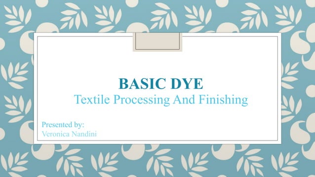 Basic dye | PDF