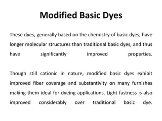 Basic Dye (Full PDF) | Basic Dye | PPTX | Chemistry | Science
