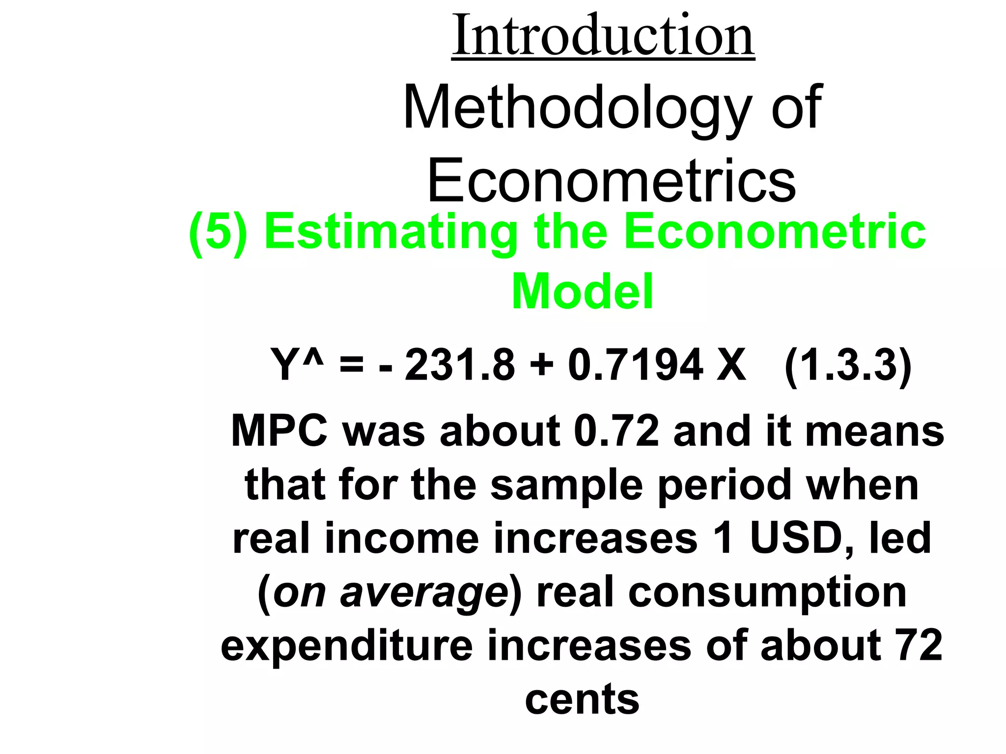 Basic Econometrics Lectues 1 Ppt