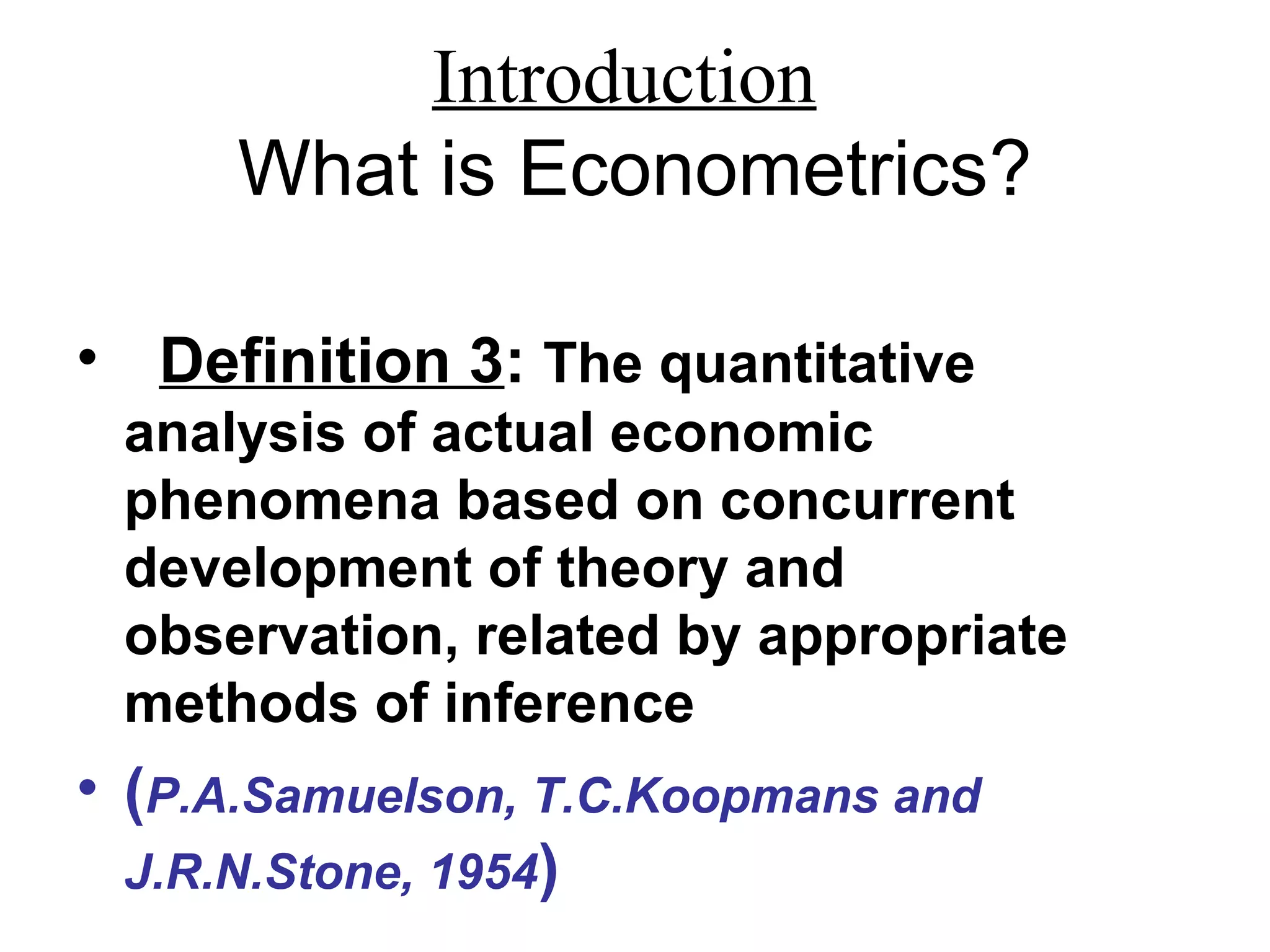 Basic econometrics lectues_1 | PPT