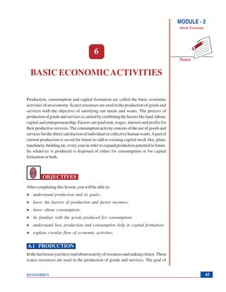 Basic economic activities | PDF