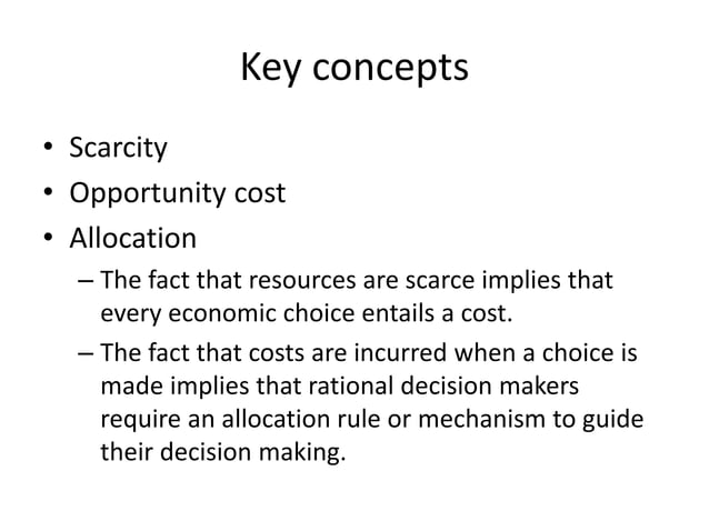 Basic economic concepts | PPTX | Business | Business and Finance