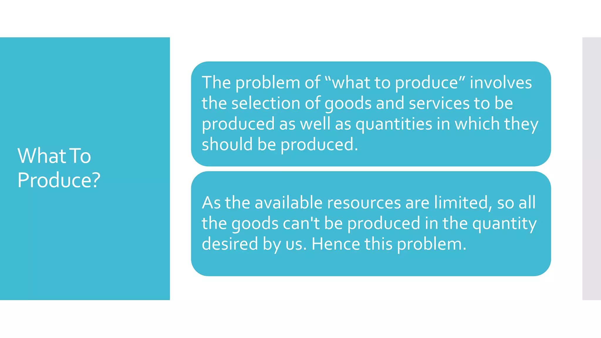 Basic economic problem | PPTX