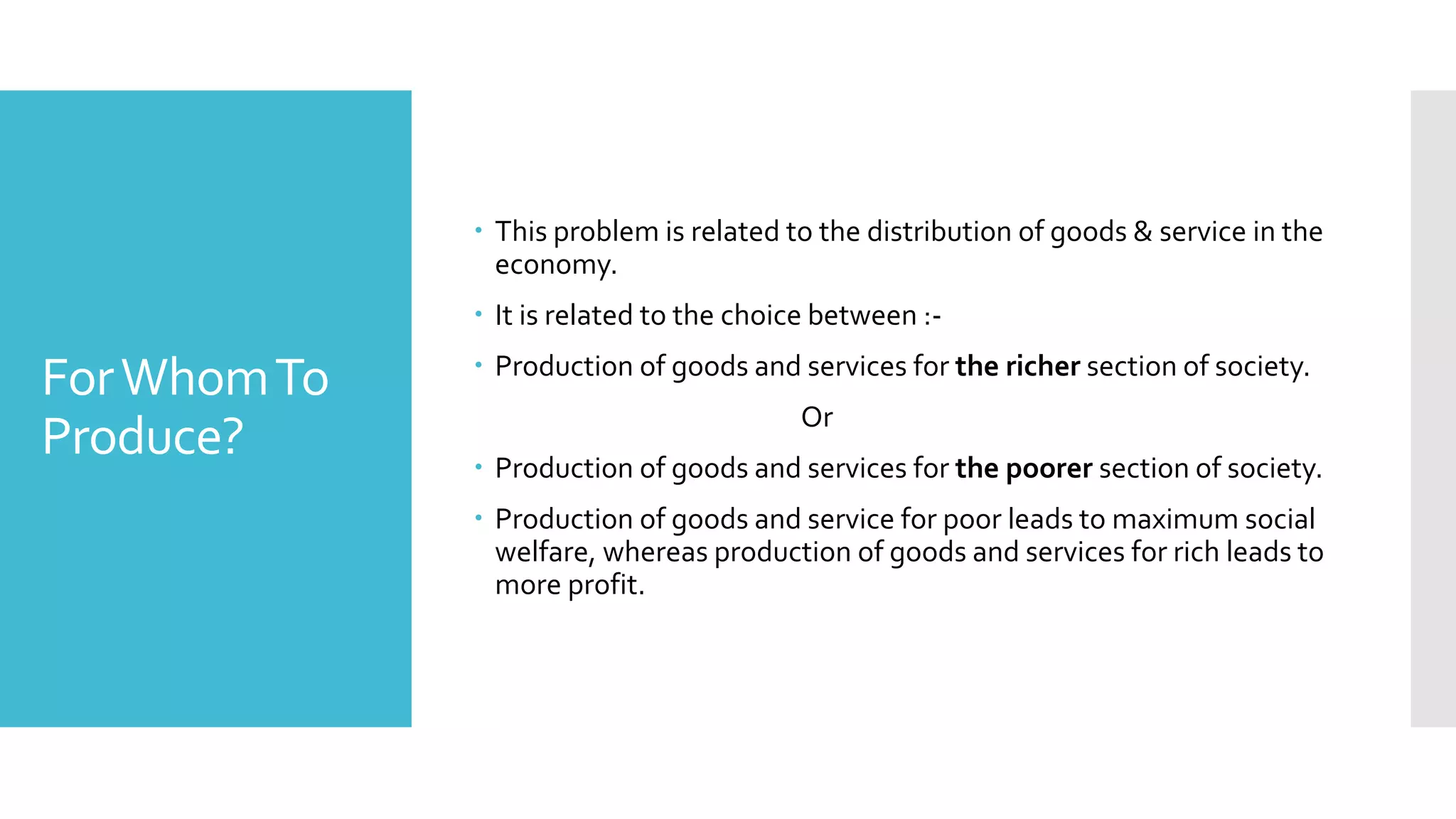 Basic economic problem | PPTX