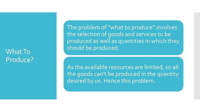 Basic economic problem | PPTX | Economy | Business and Finance