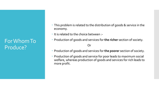 Basic economic problem | PPTX | Economy | Business and Finance