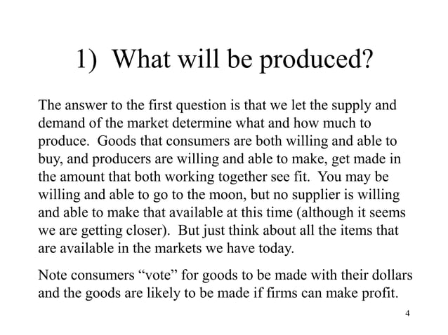 Basic Economic Questions | PPTX