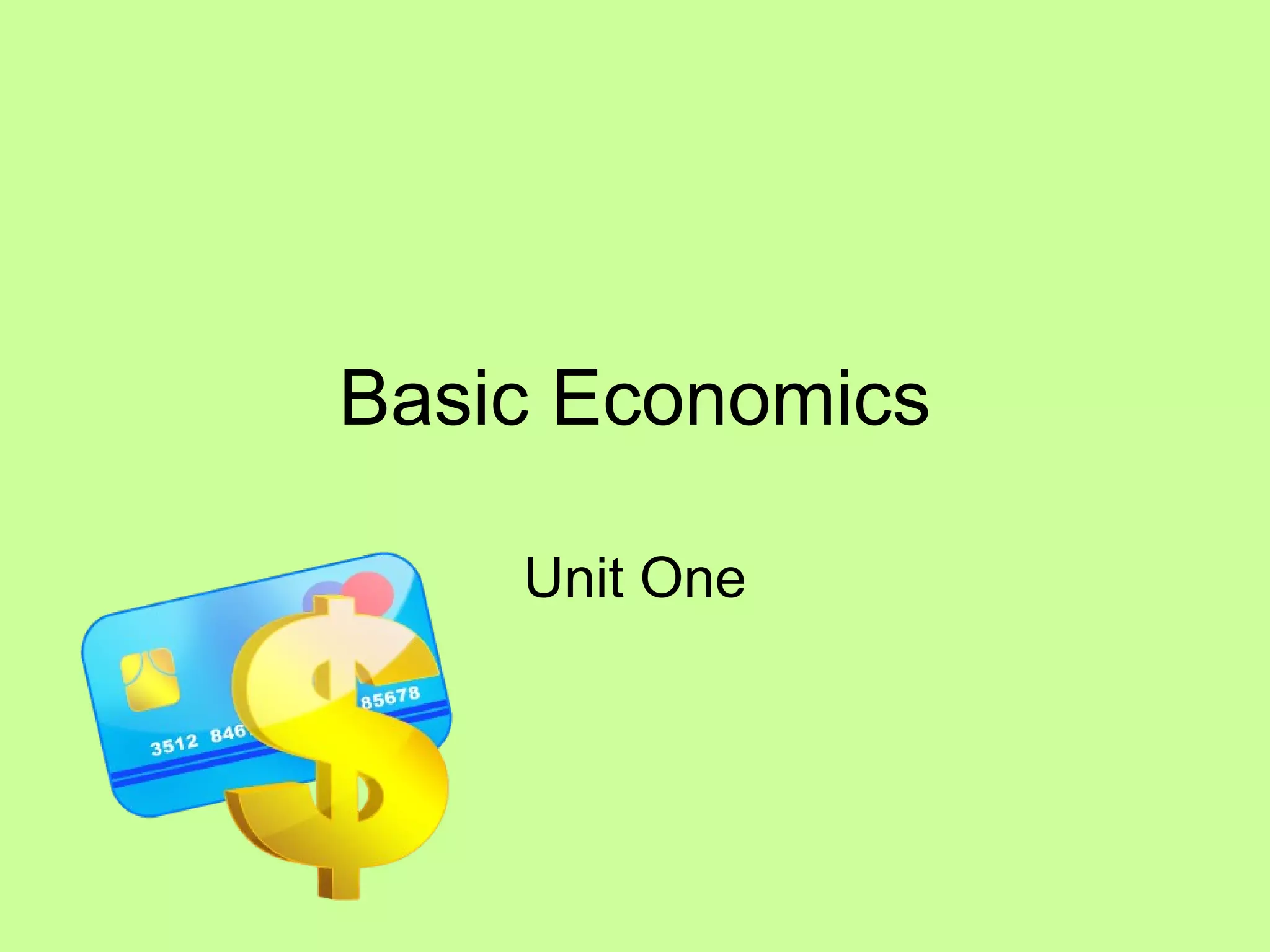 Basic economics | PPT